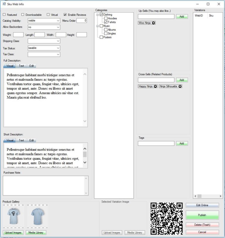 Editing and Publishing Product to WooCommerce - WooPOS Support
