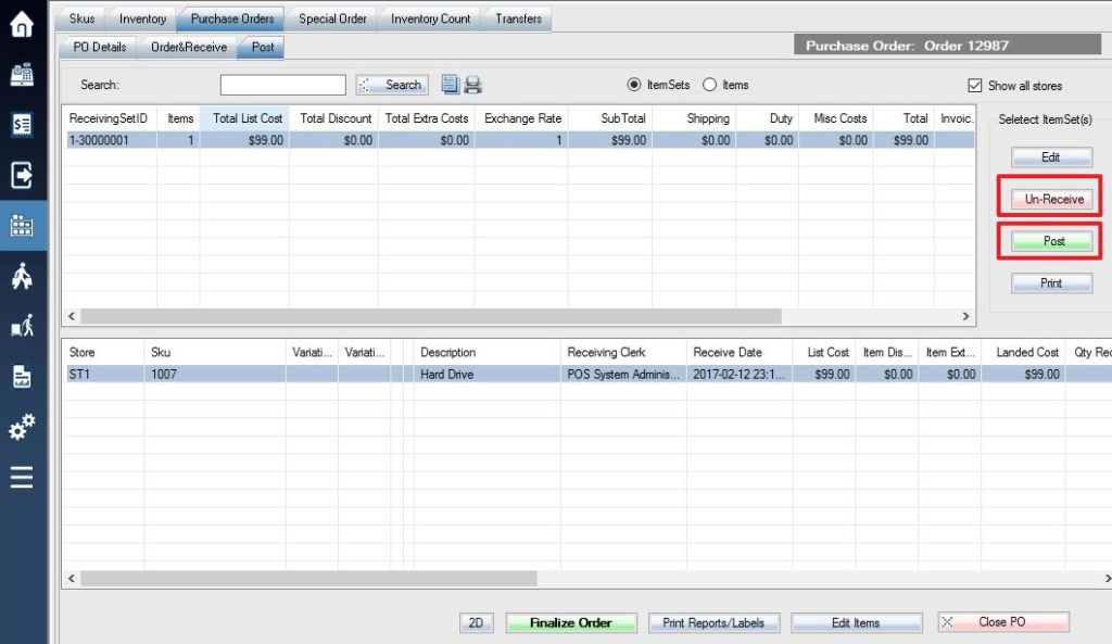 Receiving and Posting Purchase Orders - WooPOS Support