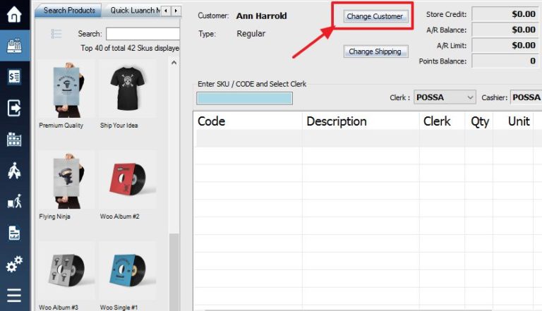 Accessing the Customers Menu - WooPOS Support