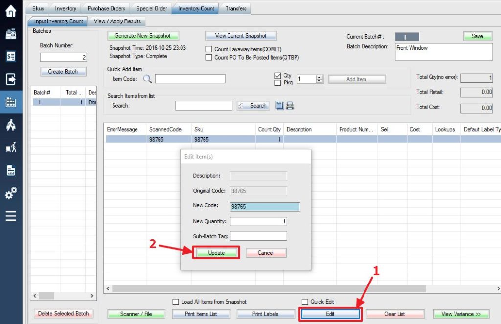 Adjusting Counted Inventory - WooPOS Support