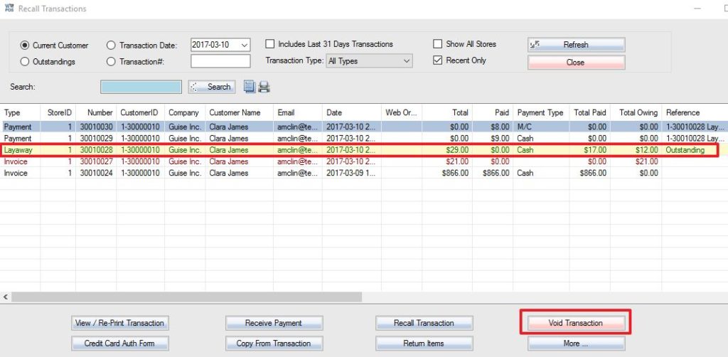 Voiding a Layaway or Special Order - WooPOS Support