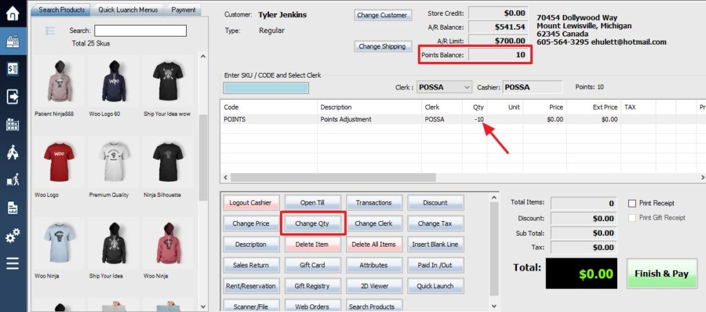 Adjusting Customer Points - WooPOS Support