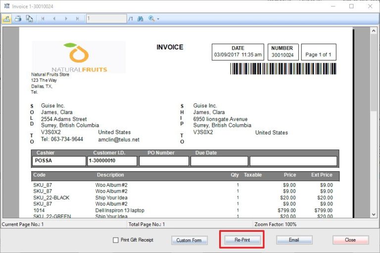 Reprinting Transactions - WooPOS Support