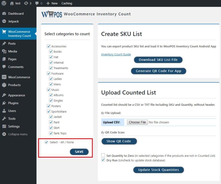 WooCommerce Inventory Count Plugin - WooPOS Support