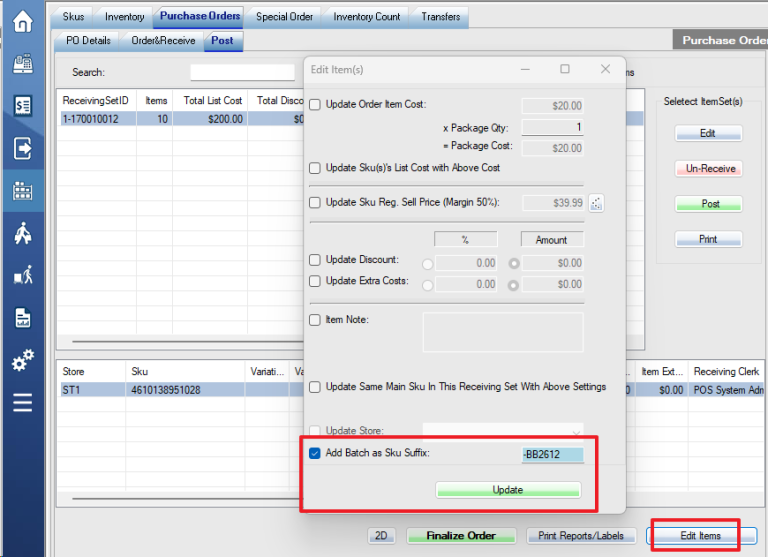 Batch Number, Lot Number Inventory Management - WooPOS Support