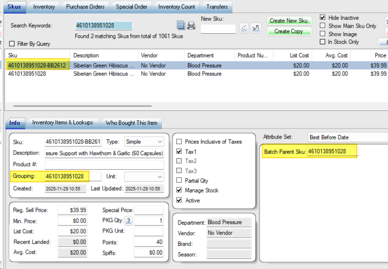 Batch Number, Lot Number Inventory Management - WooPOS Support